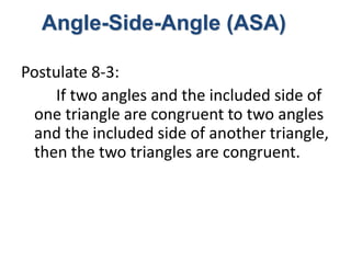 Geometry 5-6 ASA and AAS | PPTX