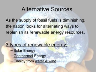 5.6 alternative resources | PPT | Geology | Science