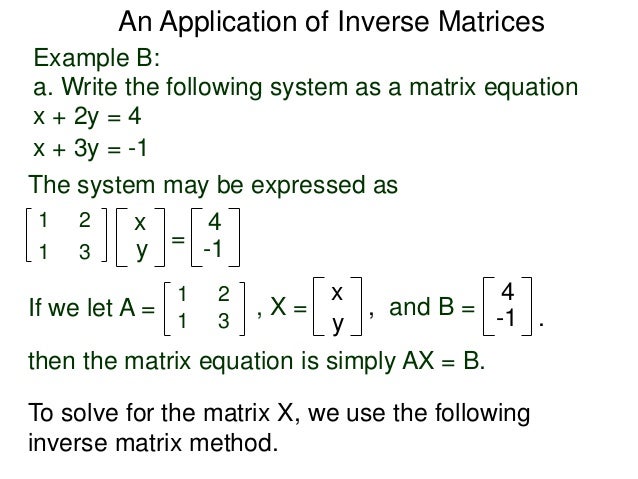 6.4 inverse matrices