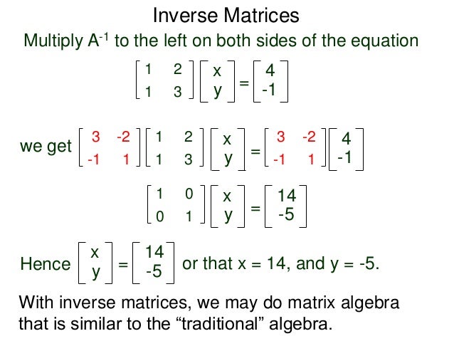 6.4 inverse matrices