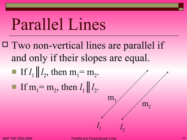 Parallel And Perpendicular Lines | PPT