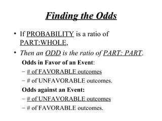 5 6 probability and odds lesson | PPT