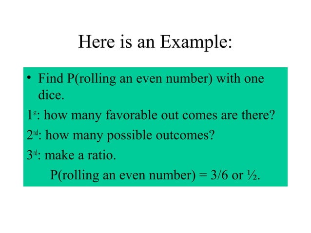 5 6 probability and odds lesson | PPT