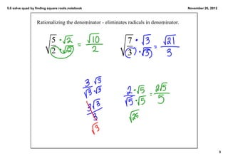 5.6 solving quadratics by square roots | PDF | Physics | Science
