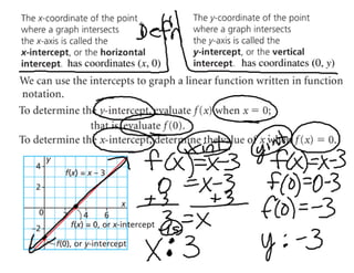 5.6 Table of Values and Intercepts Graphing notes | PDF