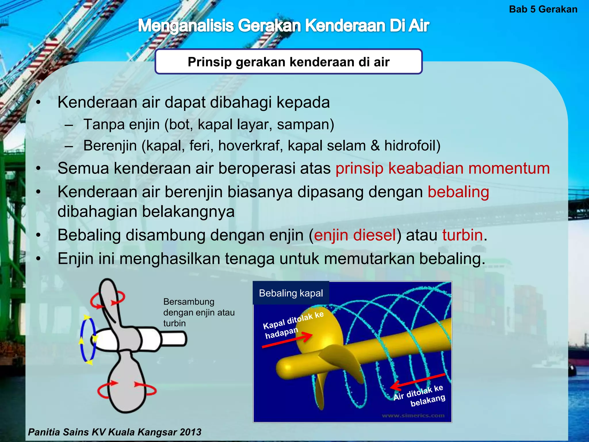 Menganalisis Gerakan Kenderaan di Air | PPTX