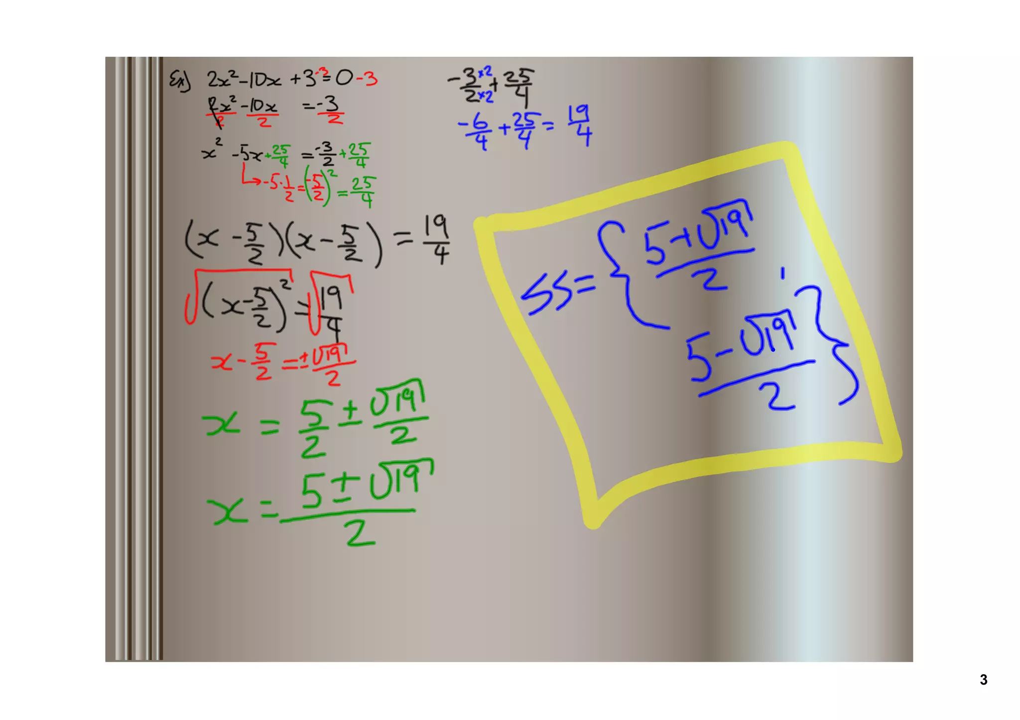 5 7 Solving Quads By Completing The Square | PDF