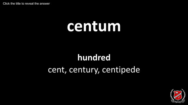 Greek/Latin Roots Words - AIE Rote | PPT