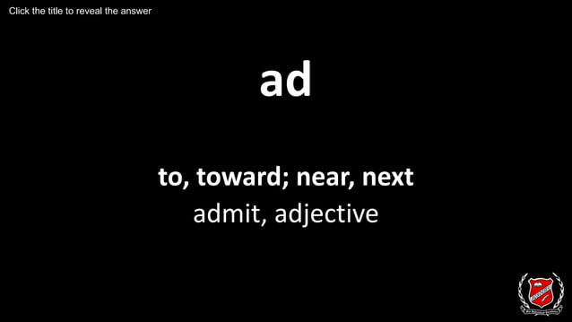 Greek/Latin Roots Words - AIE Rote | PPT