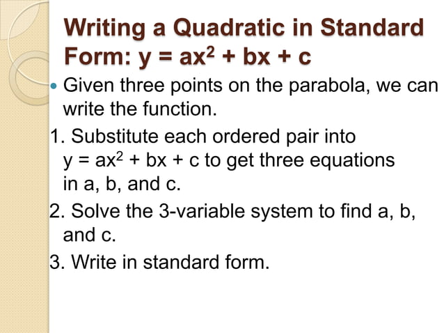 5.8 Modeling with Quadratic Functions | PPTX