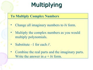5.9 complex numbers | PPT