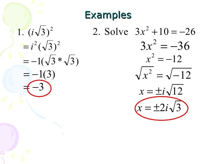 5.9 complex numbers