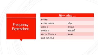 5 9 using how often | PPTX