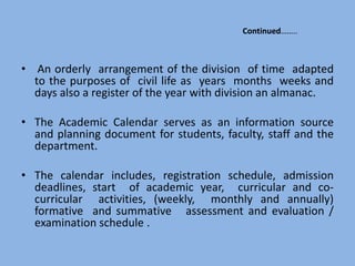 5 academic calendar | PPTX