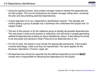 5 activities to manage project dependencies | PPT
