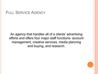 5. advertising i a typical ad agency | PPT