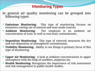 Air quality monitoring methods for all monitors | PPT