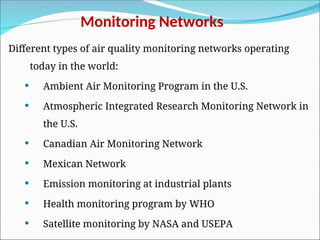 Air quality monitoring methods for all monitors | PPT