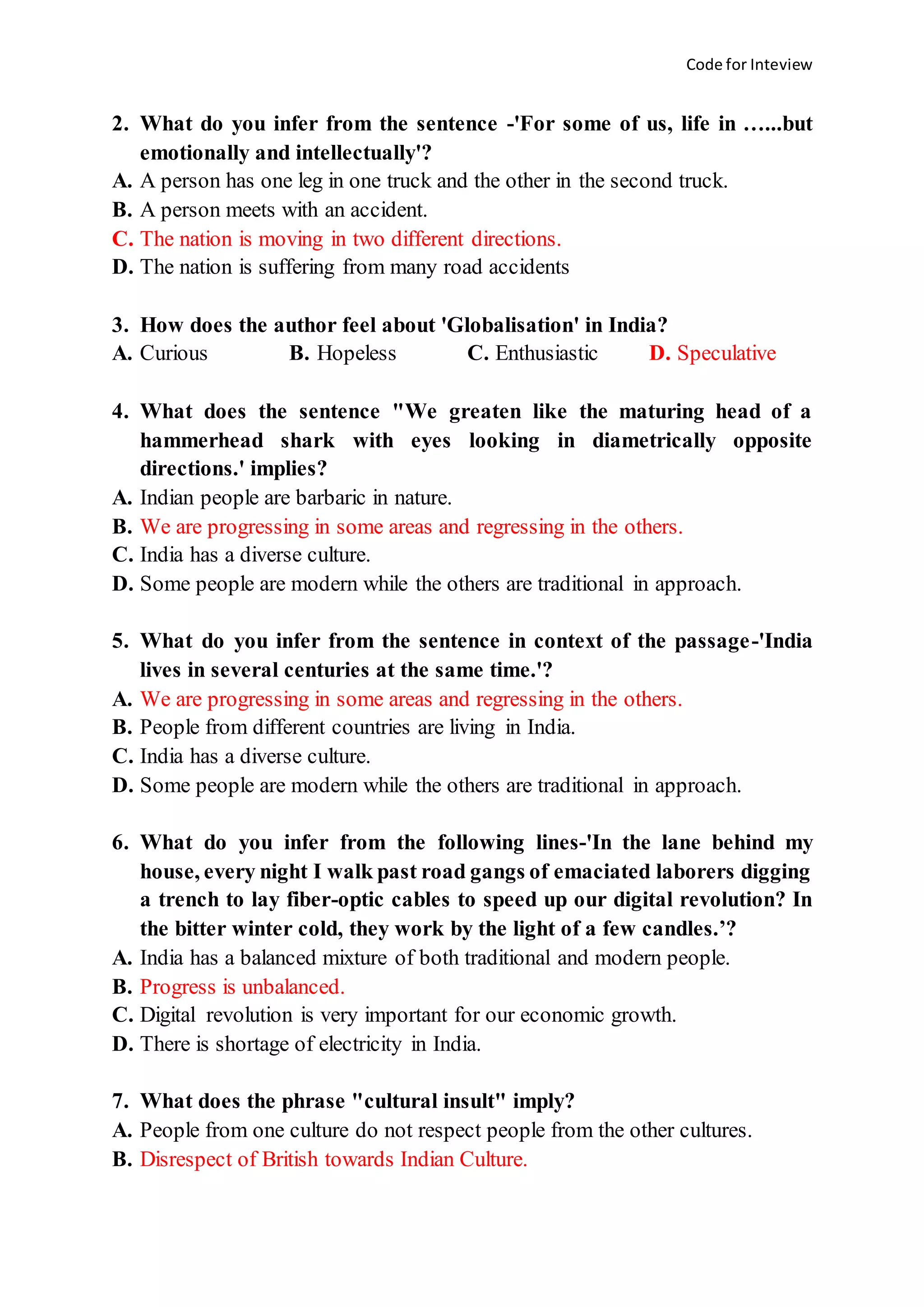 5 amcat reading comprehension | DOCX