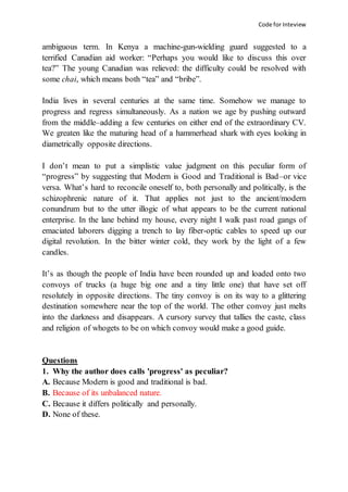 5 amcat reading comprehension | DOCX