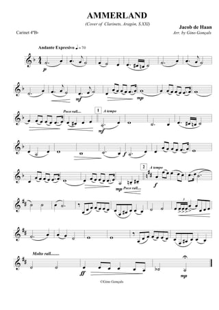 Ammerland - Jacob de Haan - Set of Clarinets | PDF
