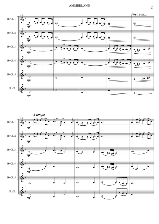 Ammerland - Jacob de Haan - Set of Clarinets | PDF