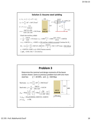 Lec04 Analysis of Rectangular RC Beams (Reinforced Concrete Design I ...