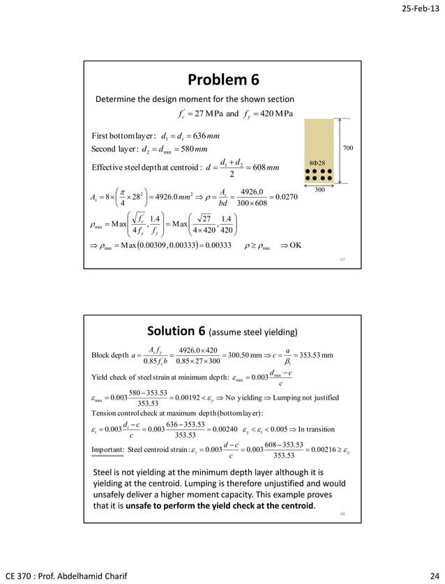 Lec04 Analysis of Rectangular RC Beams (Reinforced Concrete Design I ...