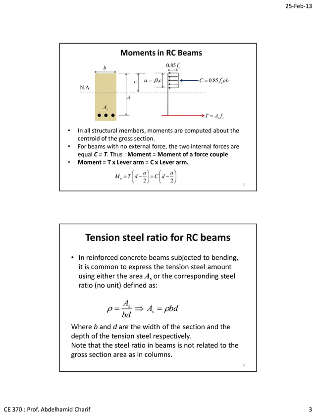 Lec04 Analysis of Rectangular RC Beams (Reinforced Concrete Design I ...