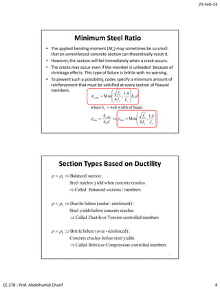 Lec04 Analysis of Rectangular RC Beams (Reinforced Concrete Design I ...