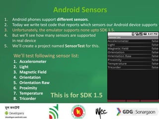 Android Sensor | PPTX | Operating Systems | Computer Software and ...