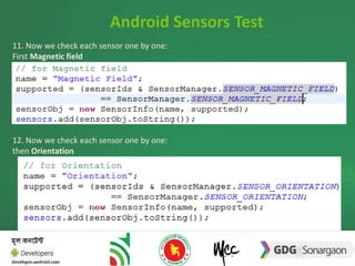 Android Sensor | PPTX | Operating Systems | Computer Software and Applications
