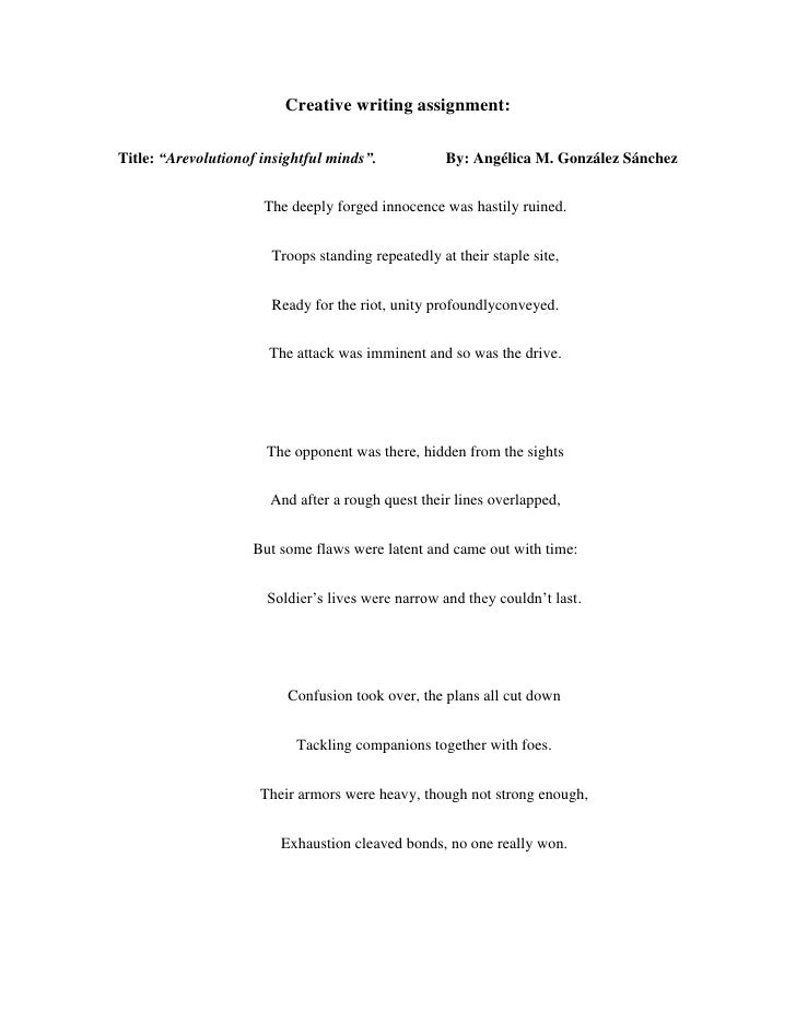 5 Angelica Creative Writing Assignment 5 Angelica Creative Writing Assignment
