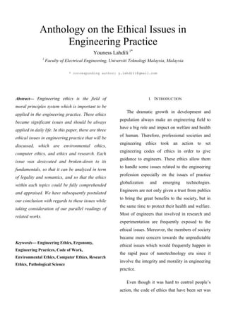 5 - Anthology on the Ethical Issues in Engineering Practice (presented in a Malaysian conference ...