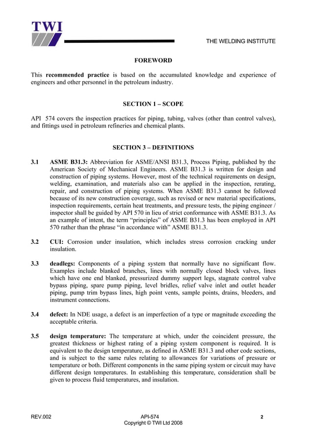 5 api-574-rev-002 | PDF | Chemistry | Science