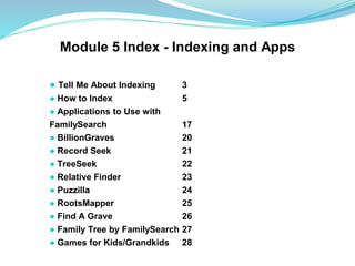 5 Family Search Apps and Indexing | PDF