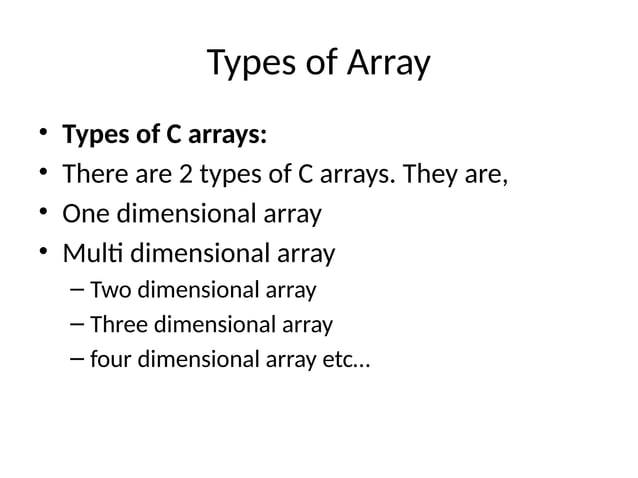 Array Definition And Uses In Computerpptx Free Download