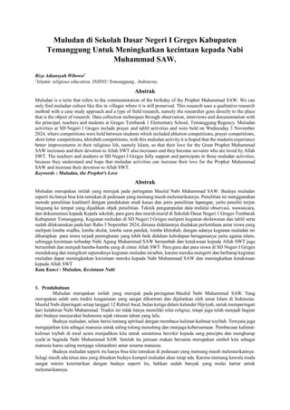 Artikel Muludan di SDN I Greges Tembarak- Riza.pdf