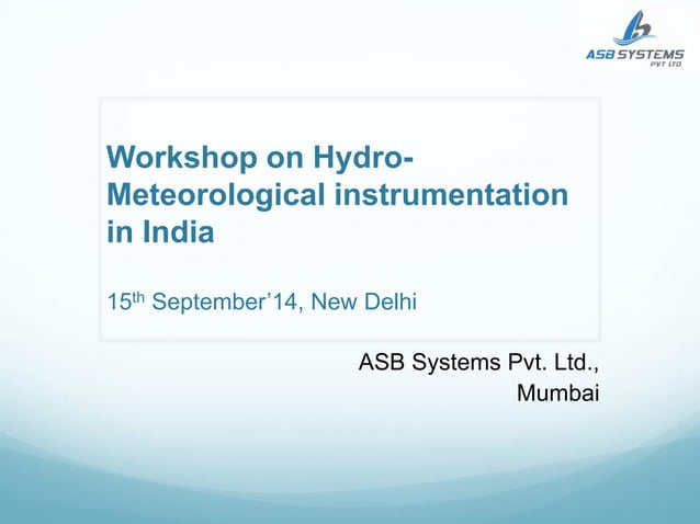 5 - ASB Systems - World Bank Hydro-meteorlogical instrumentation in ...