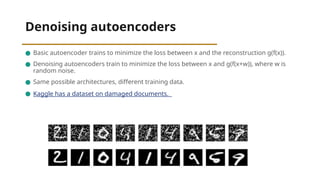 AUTO ENCODERS (Deep Learning fundamentals) | PPTX