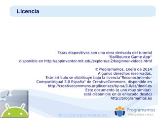 Programamos con App Inventor 5: BallBounce (juego paso a paso) | PDF