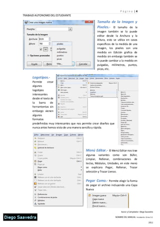 5. Barra de Menús de Gimp 2.6 | PDF
