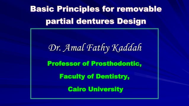 5- Basic principles for designing the removable partial denture class i ...