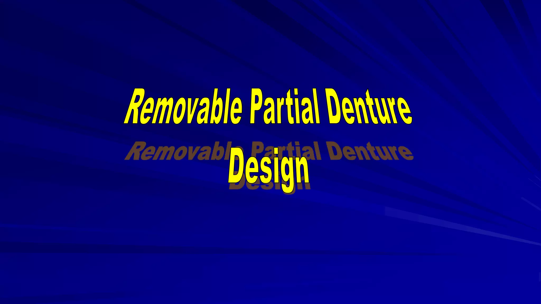 5- Basic principles for designing the removable partial denture (class ...