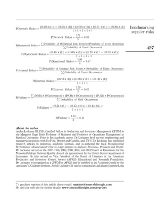 5.benchmarking supplier | PDF