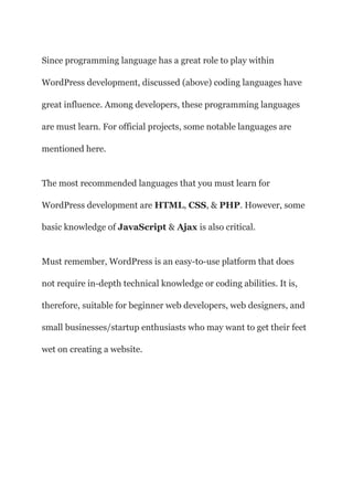 5-Best-Programming-Languages-Used-For-WordPress-Development.ppt