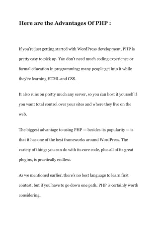 5-Best-Programming-Languages-Used-For-WordPress-Development.ppt