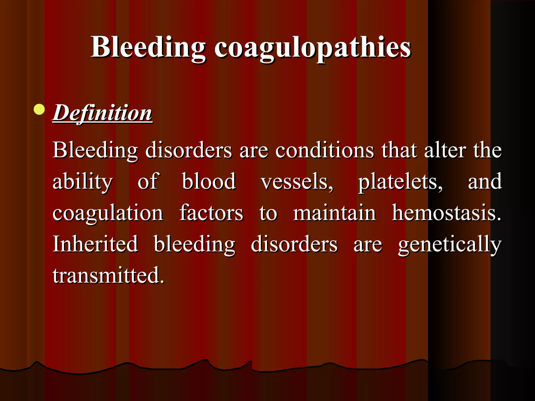 bleedig & clotting disorders | PPT