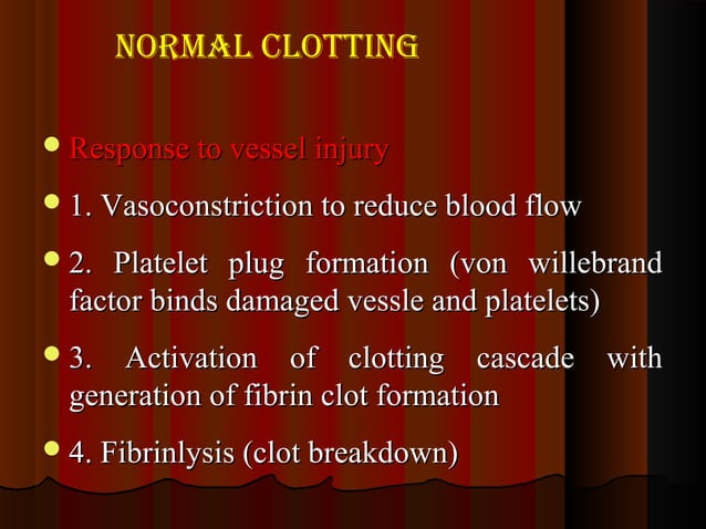 bleedig & clotting disorders | PPT