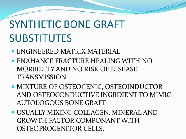 bone graft substitutes | PPT